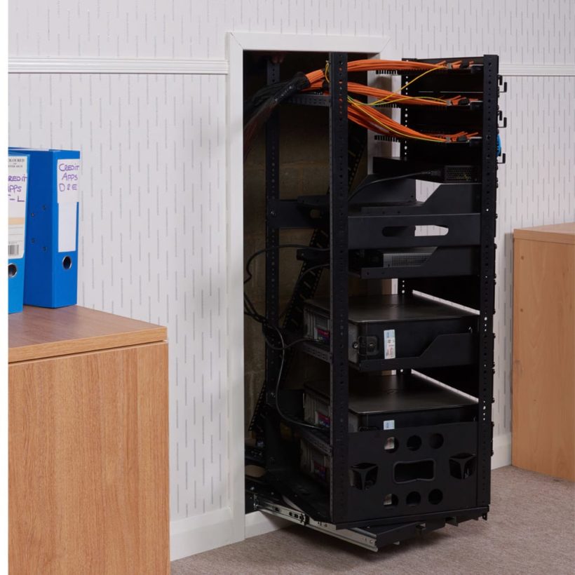 inWall Slide Rotate Rack | Qube Enclosures | 460mm & 560mm Extension